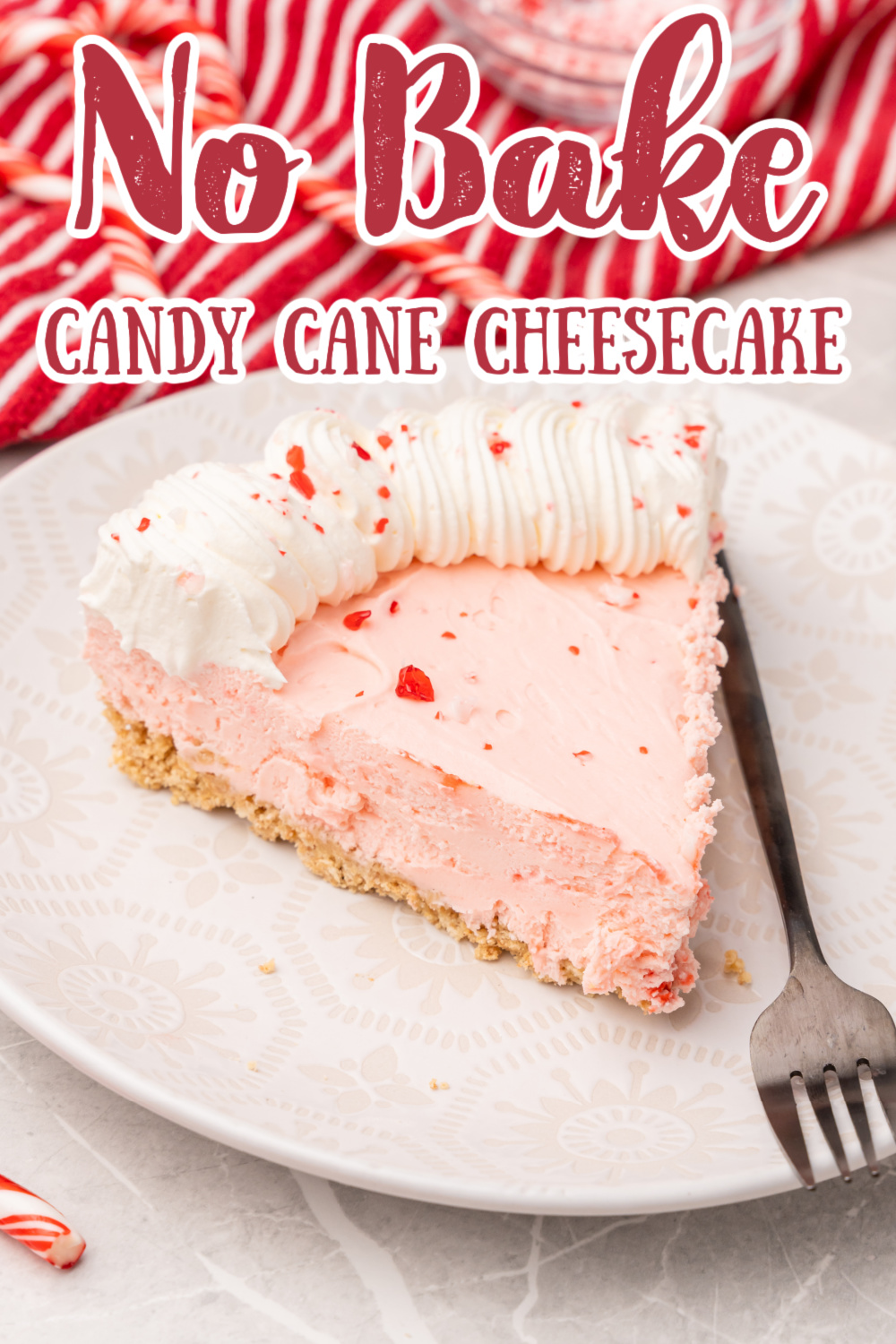 No Bake Candy Cane Cheesecake – Mildly Meandering